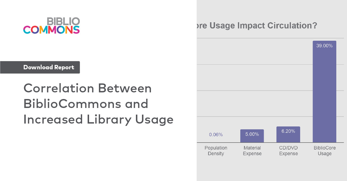 Report - Correlation Between BiblioCommons and Increased Library Usage ...