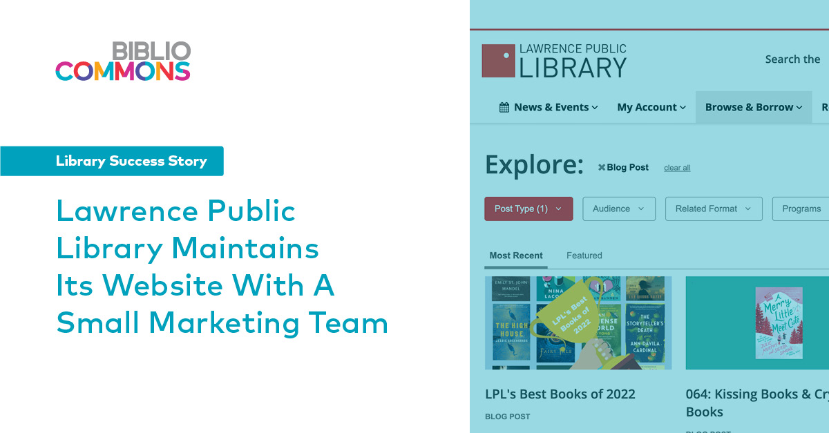 Video - Lawrence Public Library Maintains Its Website With A Small ...