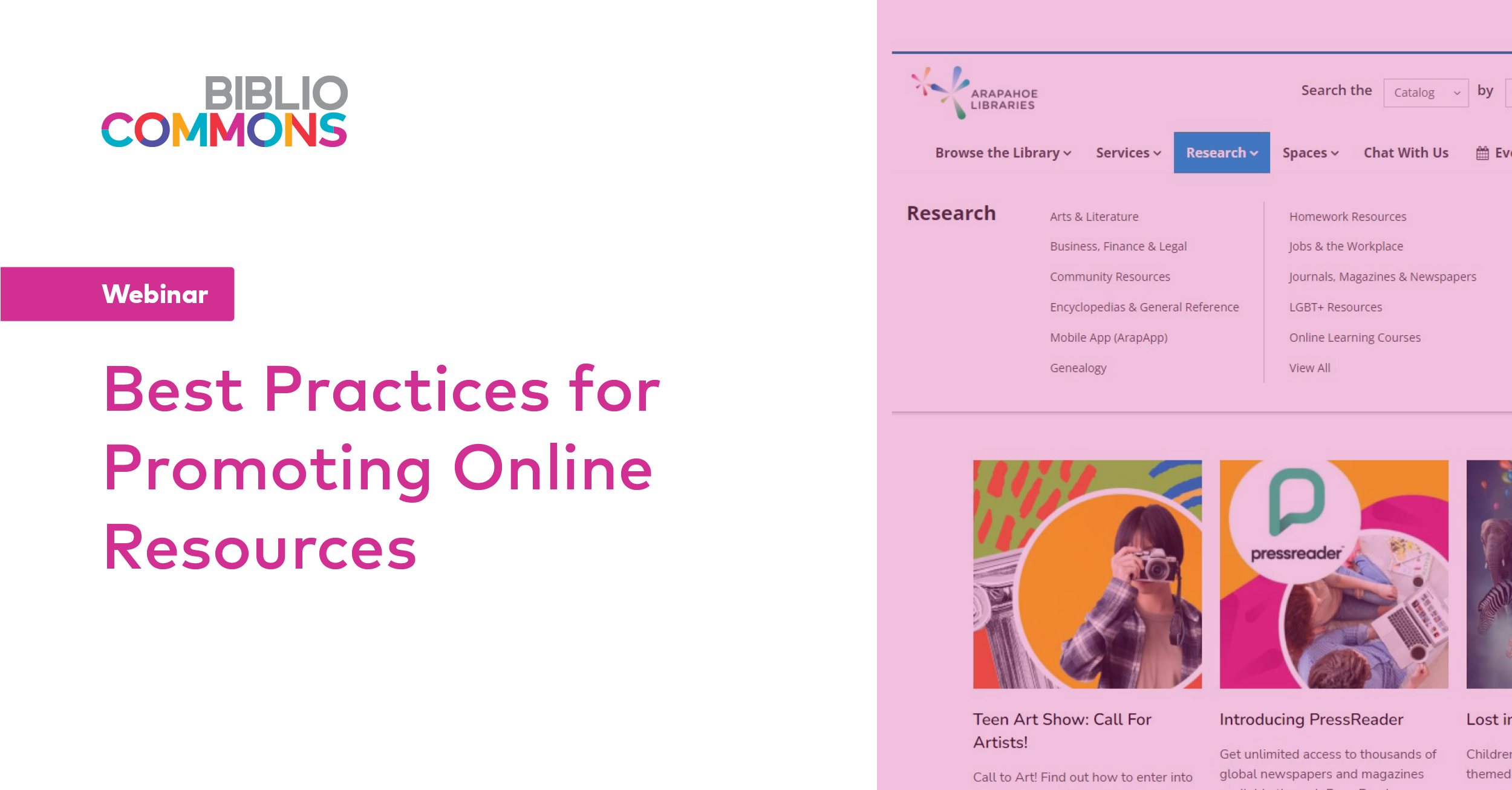 Webinar - Best Practices for Promoting Online Resources